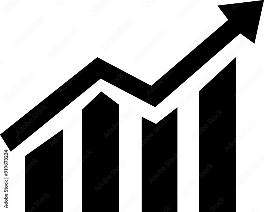 Growing graph symbol. Growth icon. Profit growing icon. Arrow graph ...