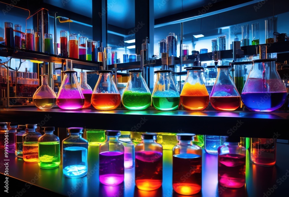 interactive laboratory instruments showcasing lively chemical reactions ...