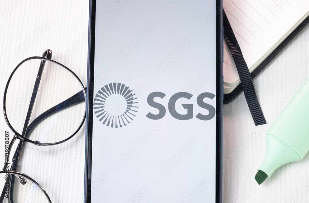 New York, USA - 1 August 2024: Saudi Ground Services SGS Logo on Phone ...