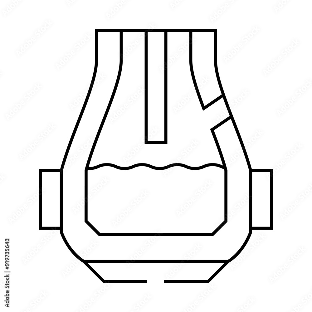 basic oxygen furnace steel production line icon vector. basic oxygen ...