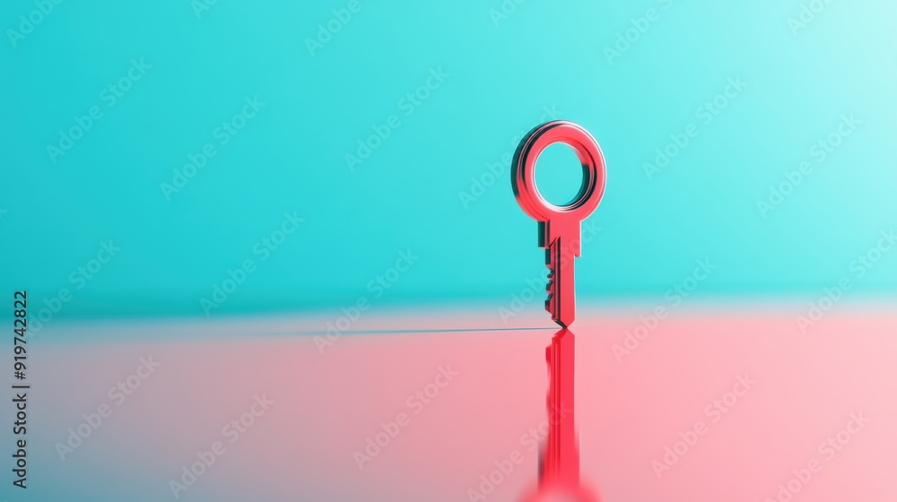A metaphor of a key unlocking a digital lock, symbolizing the secure ...