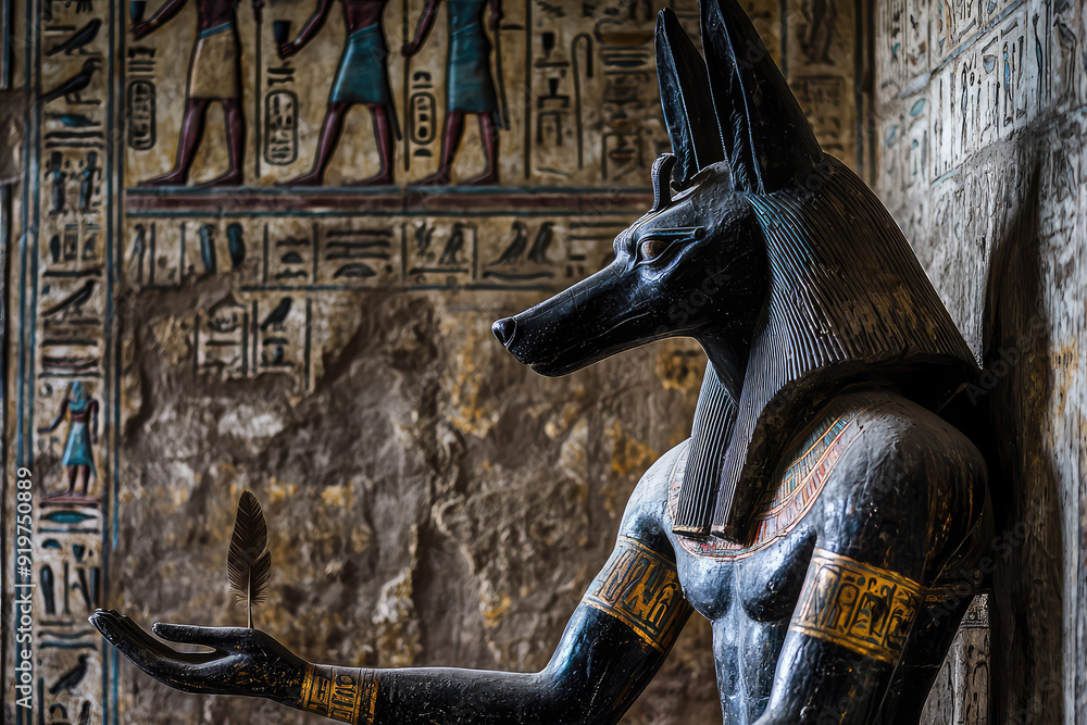 Anubis: The Guardian of the Afterlife Weighing Souls in Ancient ...