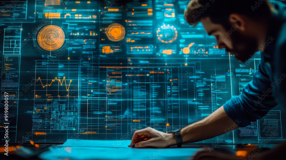 Project Manager Defining Project Objectives on Digital Interface with ...