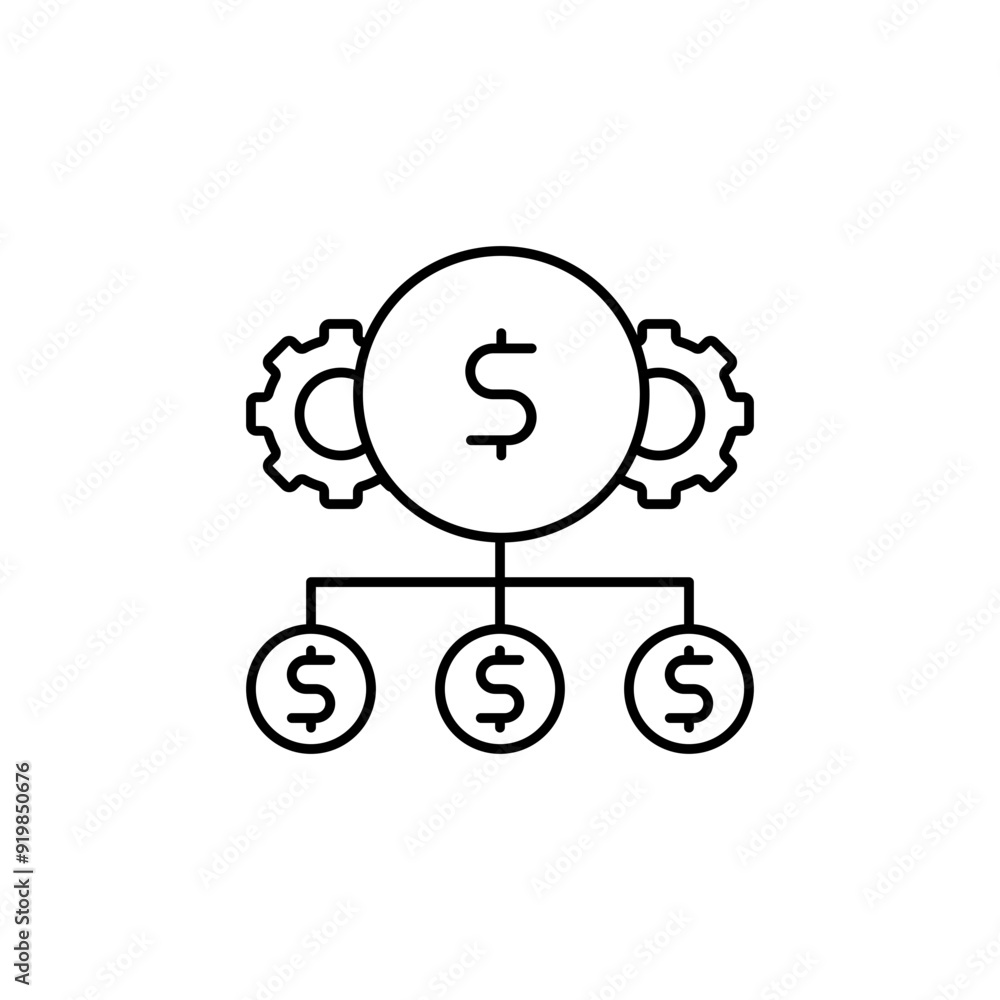 Strategic Budget Management Icon Illustrating Financial Planning and ...