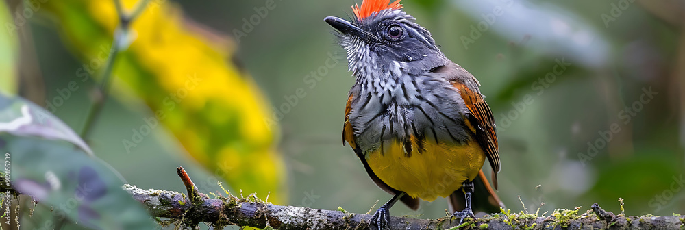 Amazonian Royal Flycatcher Onychorhynchus coronatus displaying its ...