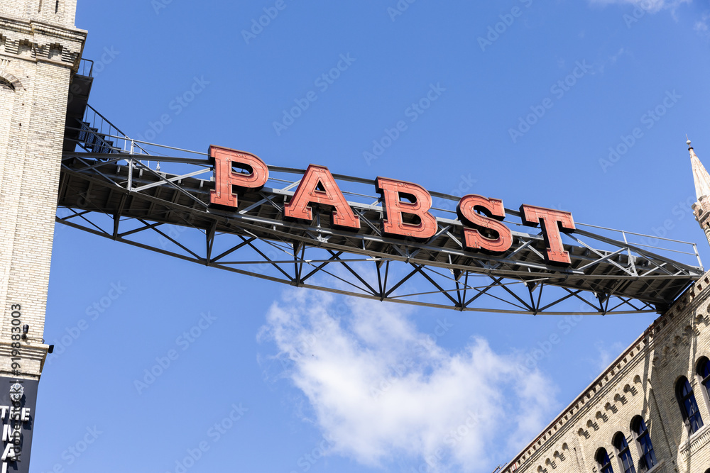Milwaukee, WI, USA - August 10, 2024: The historic Pabst Brewery has ...