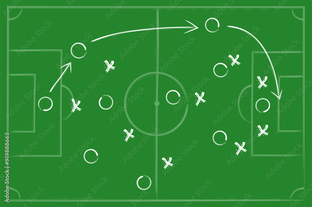 Photo & Art Print Tactic for soccer, meddesigner