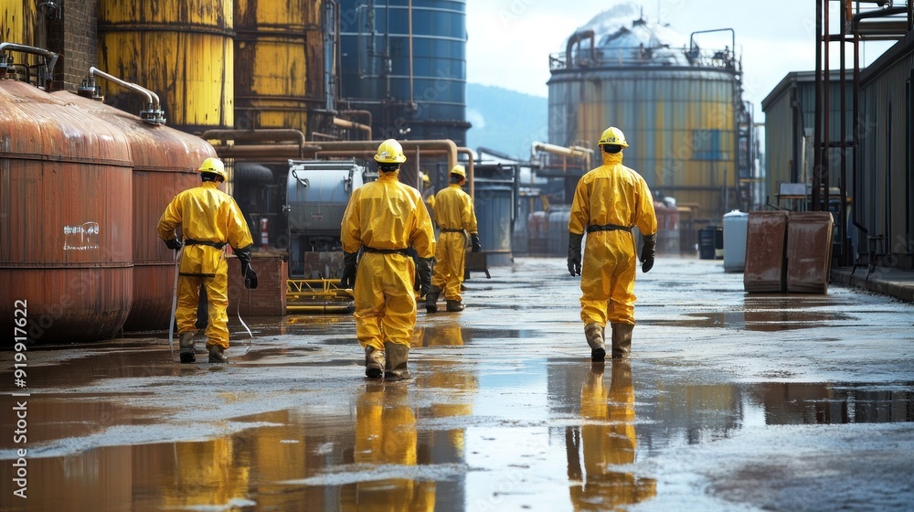 Foto de Generate a photo realistic image of workers training on ...