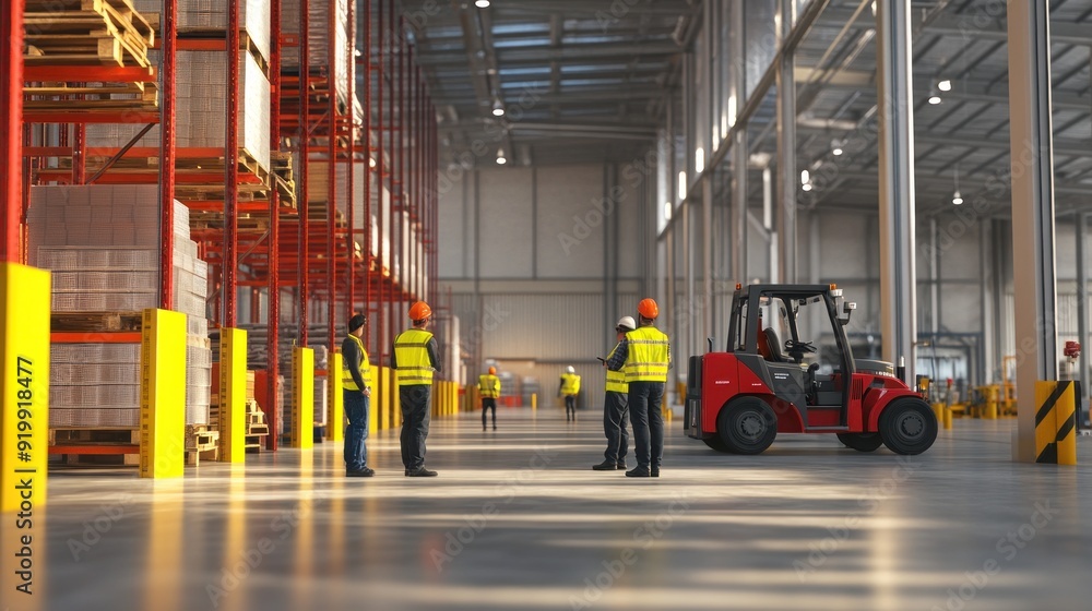 Generate a photo realistic image of workers training on manual handling ...