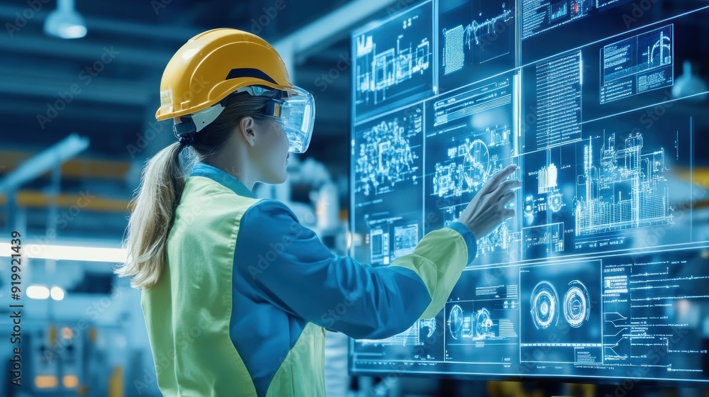 Generate a photo realistic image of a health and safety manager ...