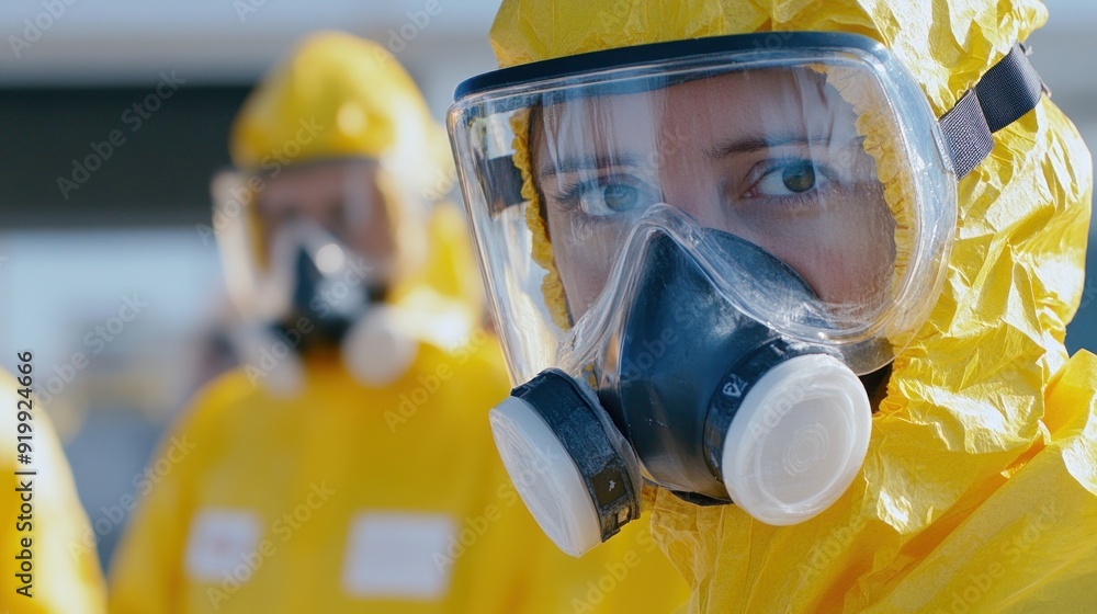 Generate a photo realistic image of workers receiving training on the ...