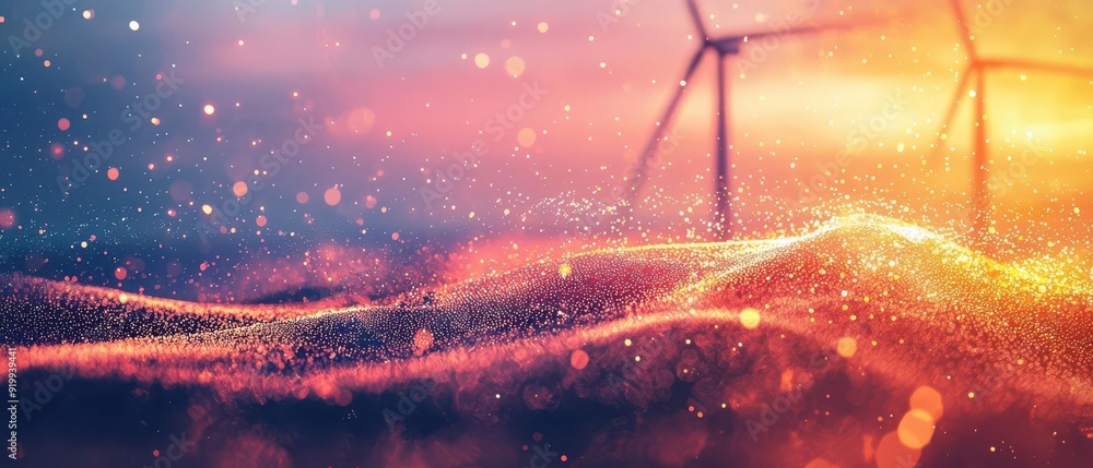 Renewable energy solutions powering a sustainable future close up ...