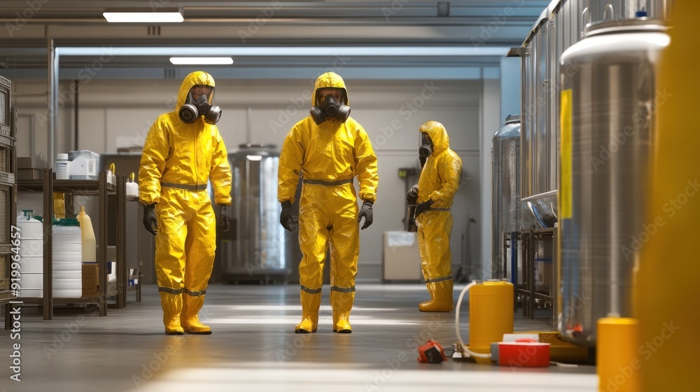 Generate a photo realistic image of workers training on handling ...