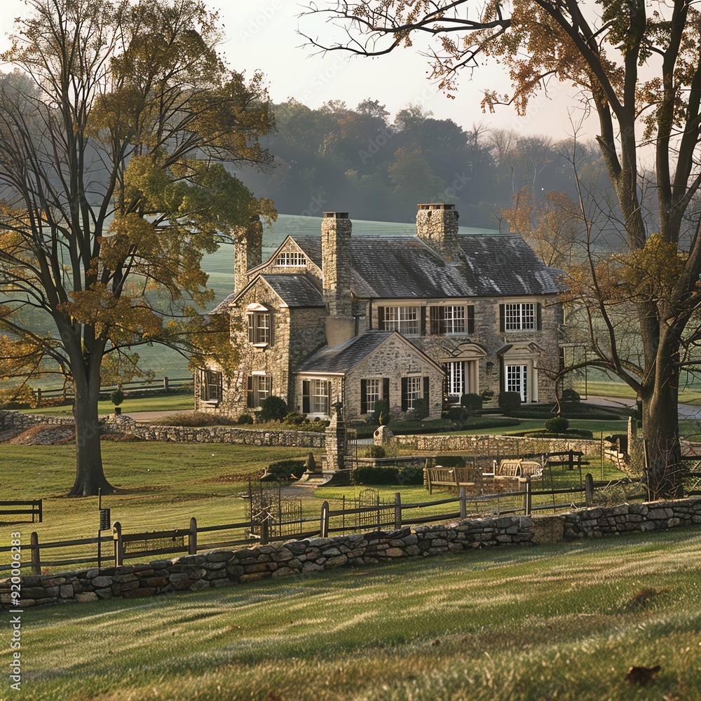 A rural estate with multiple generations of homes, showing the evolving ...