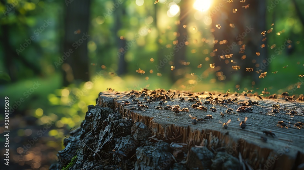 Forest insects contributing to the decomposition process, maintaining ...