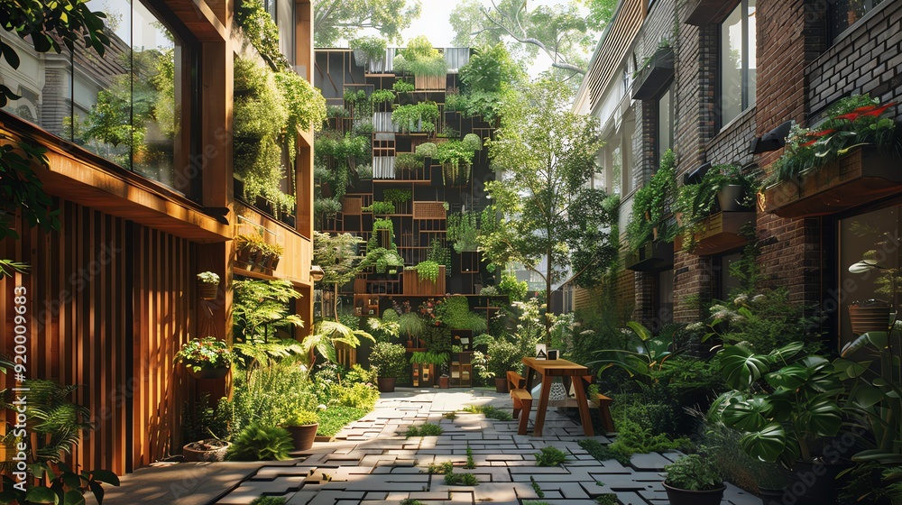 Green alleys in dense urban areas, transforming underutilized spaces ...