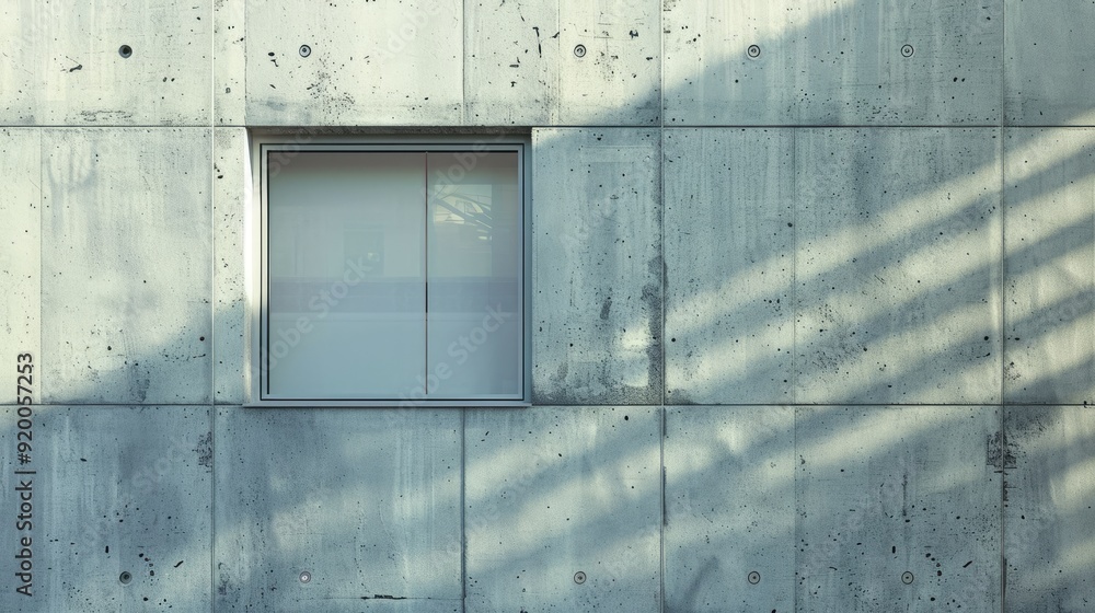 Exterior concrete wall and window detail with formwork technique. Stock ...