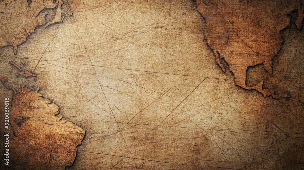 Vintage map texture background with aged paper and muted tones ...