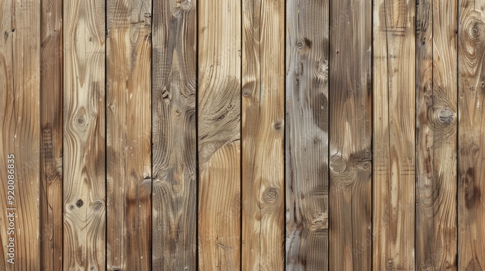Wooden planks aligned vertically, rustic styled background with faint ...