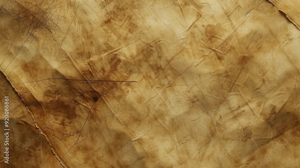 Worn parchment texture with subtle scratches and stains, resembling an ...