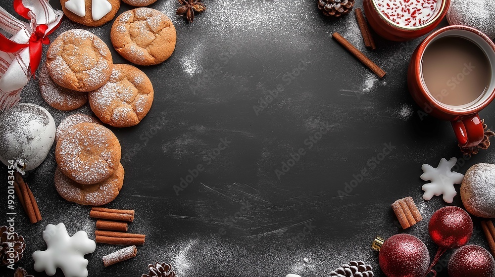 Create a chalkboard menu background with a rustic feel, bordered by ...