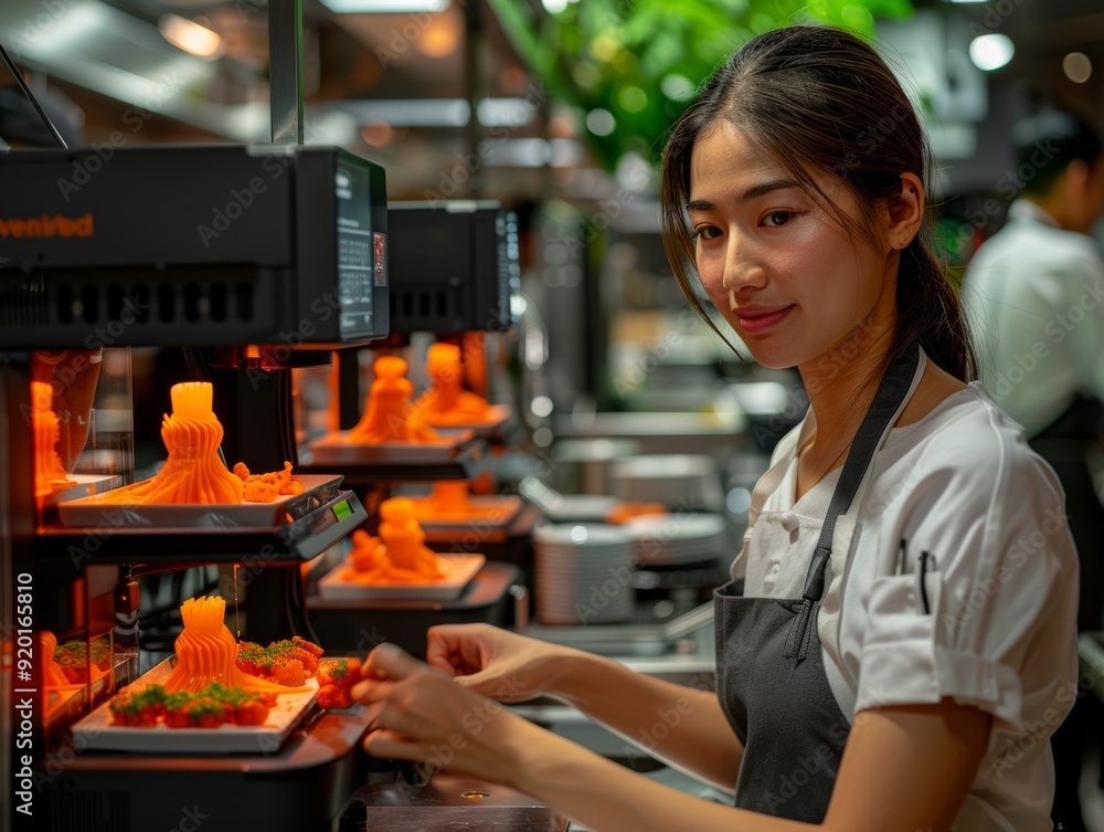 Chef Programming 3D Food Printer to Create Innovative Culinary Dish ...