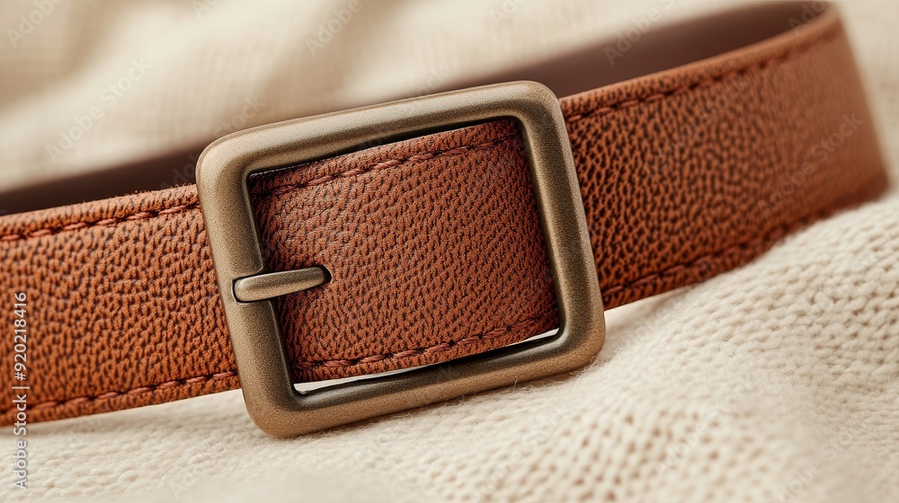 Aged leather belt with a rich, uneven patina and creased textures ...