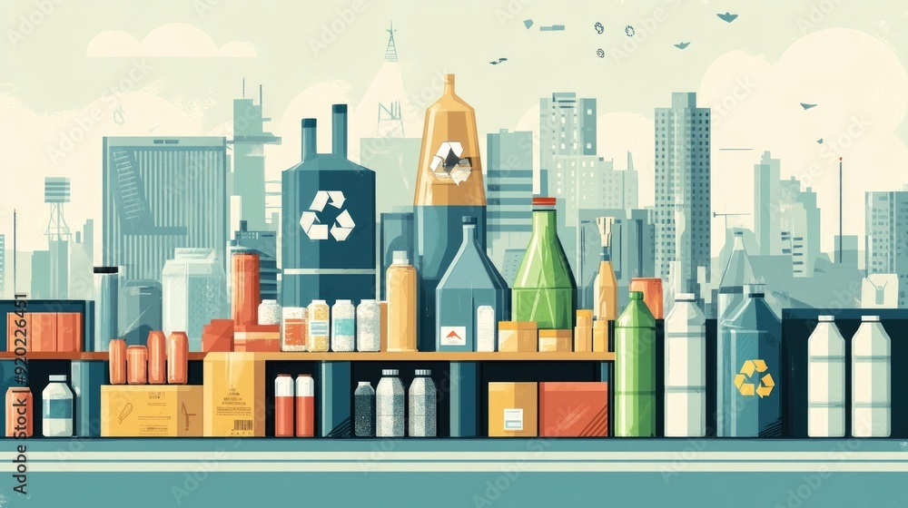 Recycling initiative driven by public private partnerships showcasing a ...