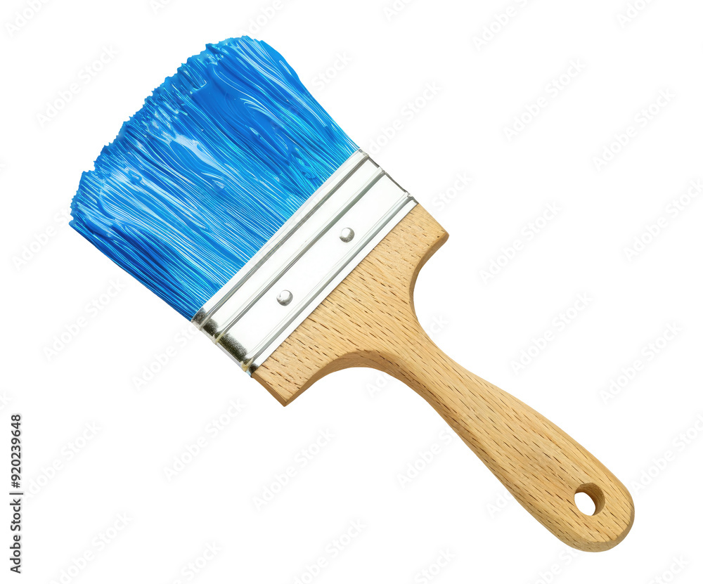 Blue paint brush isolated on transparent background Stock Photo | Adobe ...