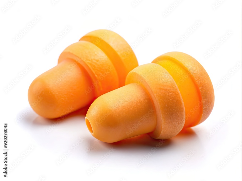 Isolated earplug on white background, soft silicone ear protection ...