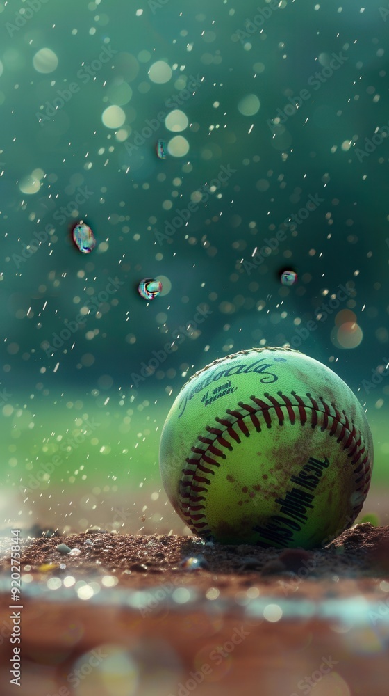 Softball Field Dusk Background. High-detailed plain softball field ...