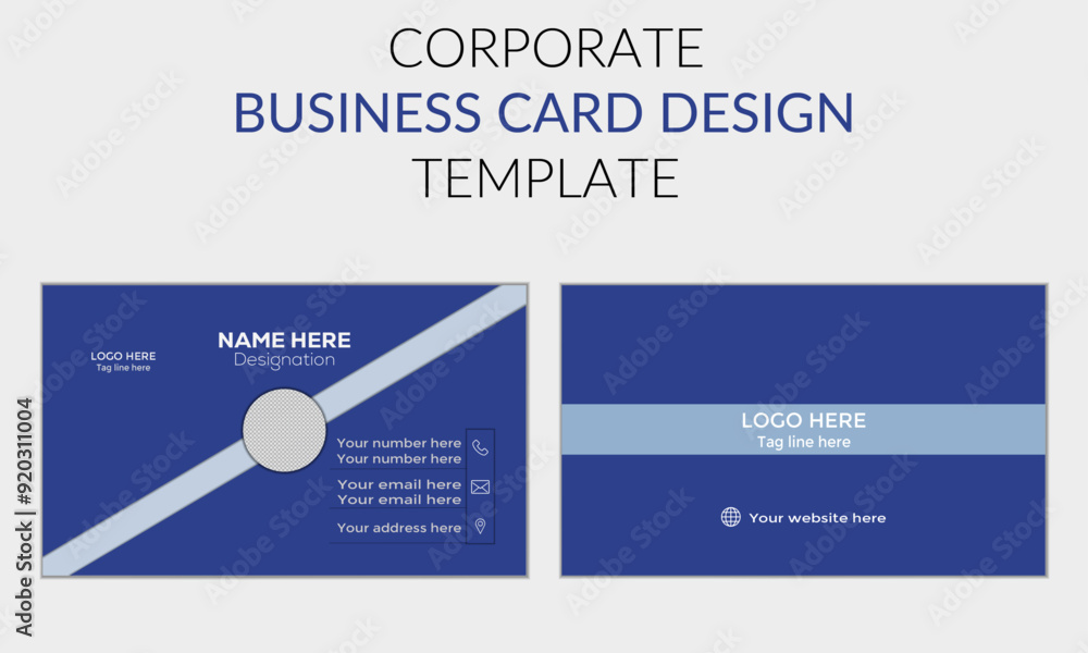 Vetor de Double-Sided creative business card and visiting card design ...