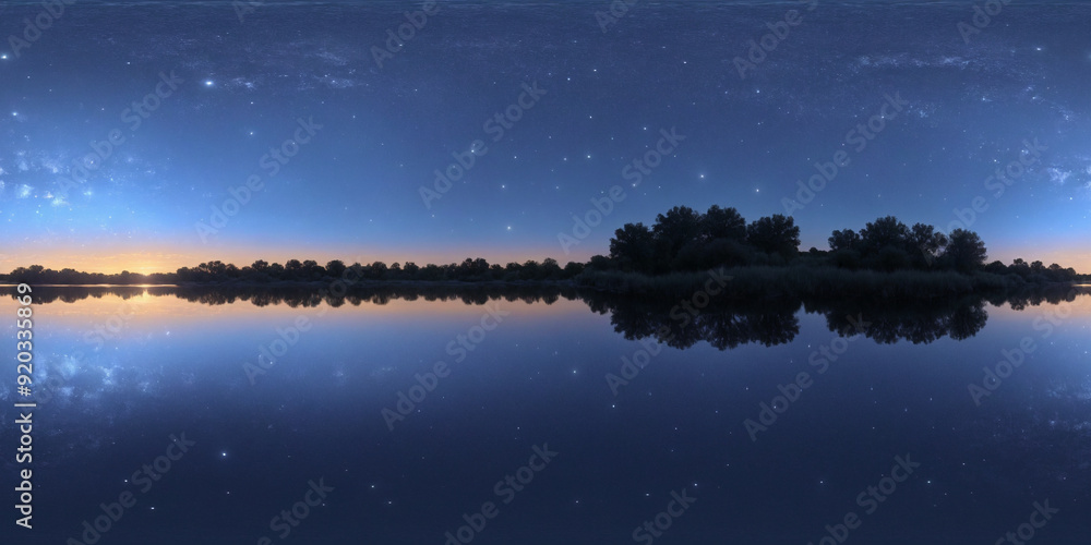 HDRI Night Time Landscape Equirectangular Panorama 11 Stock Photo ...