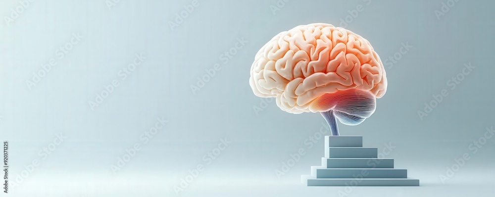 Layers of a human brain evolving from primitive to advanced states ...