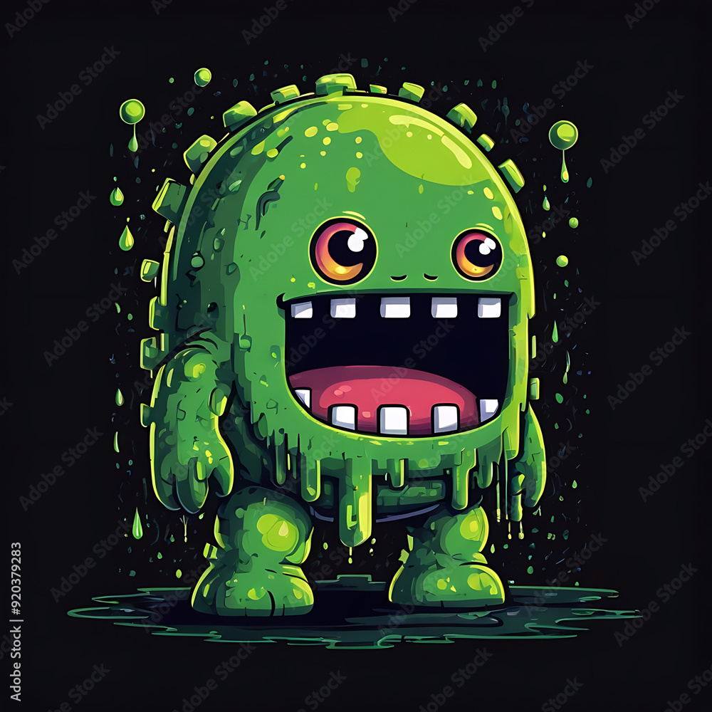 Green slime Pixel Art ,Slime Pixel Art ,Fantasy Slime Pixel Art,Slime ...