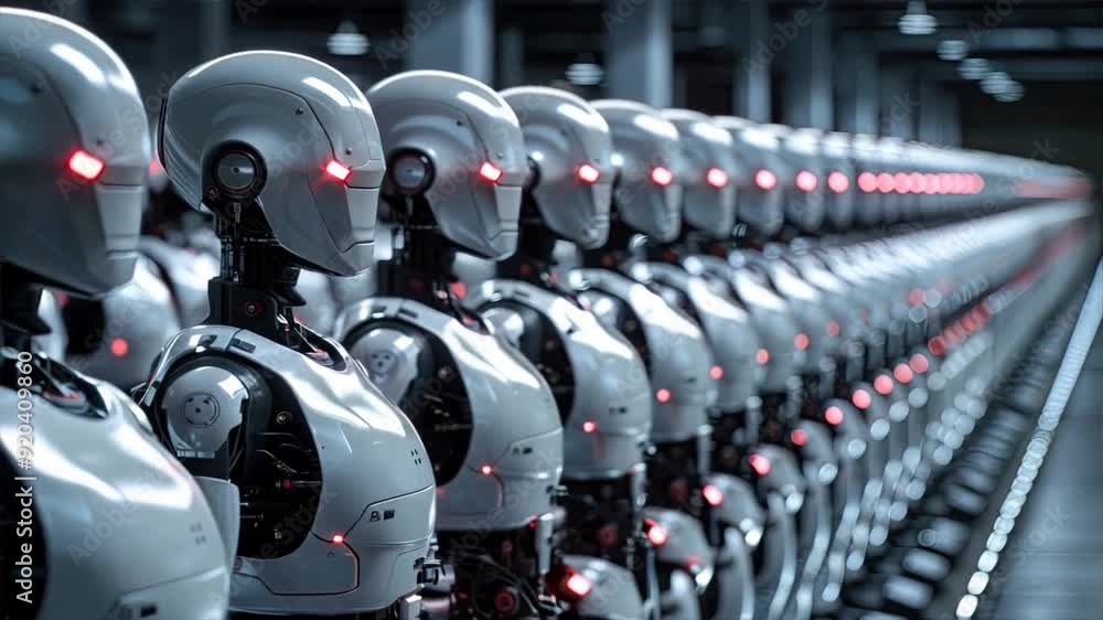 Army of Automation: A chilling yet captivating image of a legion of ...