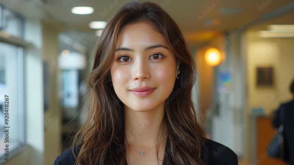 Elegant Japanese Woman in Traditional Kimono with Serene Expression and ...