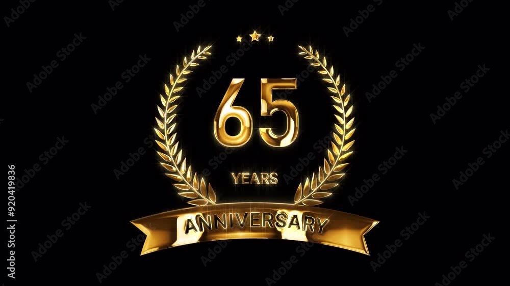 65th Anniversary Celebration. Happy 65 Years Anniversary Animation in ...