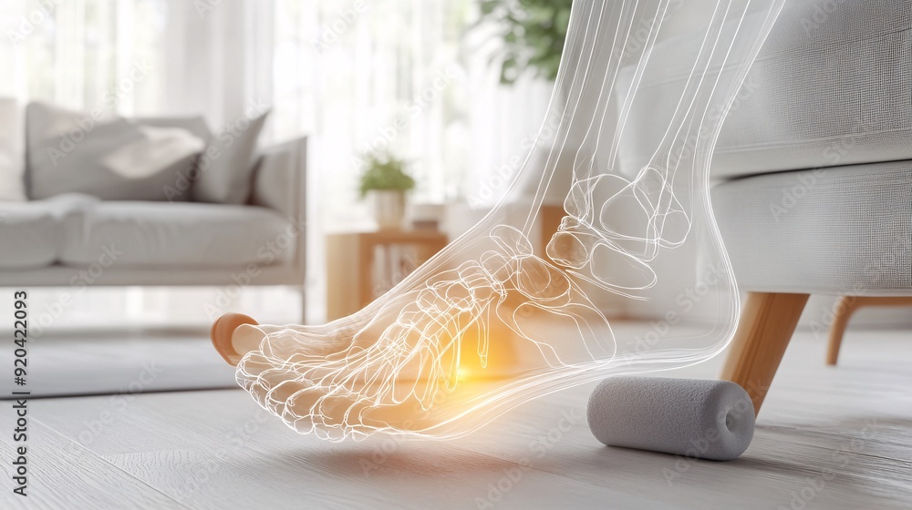 240805 08. Foot pain visualization in cozy living room. Plantar ...