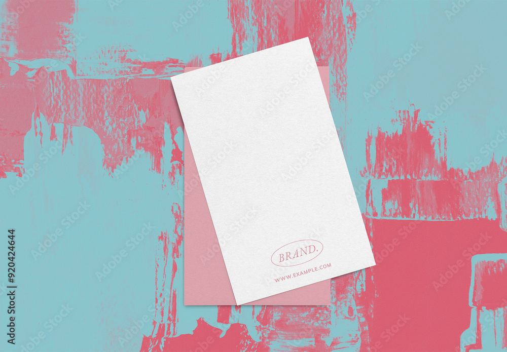 Stationery Flatlay Cards Mockup Stock Template | Adobe Stock