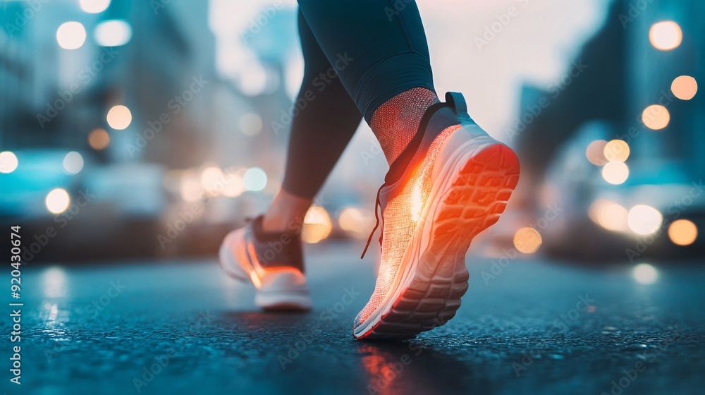 Foto de 240805 50. Detailed view of lower leg with highlighted ankle ...