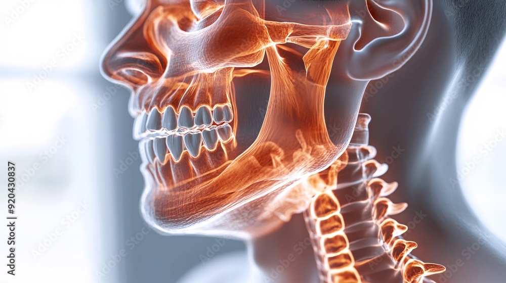 240805 58. Close-up of person clutching painful jaw in bedroom setting ...