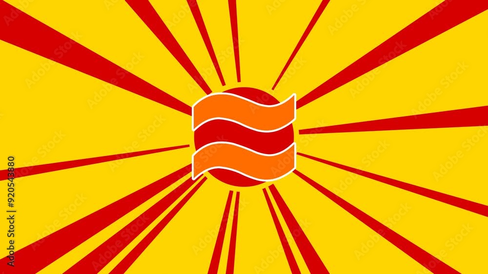 Approximately equal symbol on the background of animation from moving ...