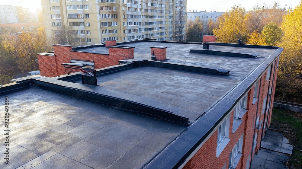 Laying and installation of roofing, bituminous waterproofing of an ...