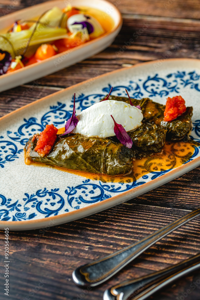 Turkish Dolma (sarma) stuffed vine leaves from Turkish traditional ...