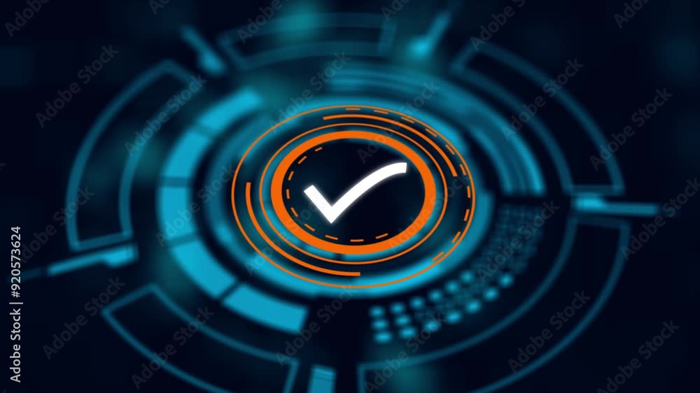 Animated check mark, done successfully, approved sign, tick icon ...