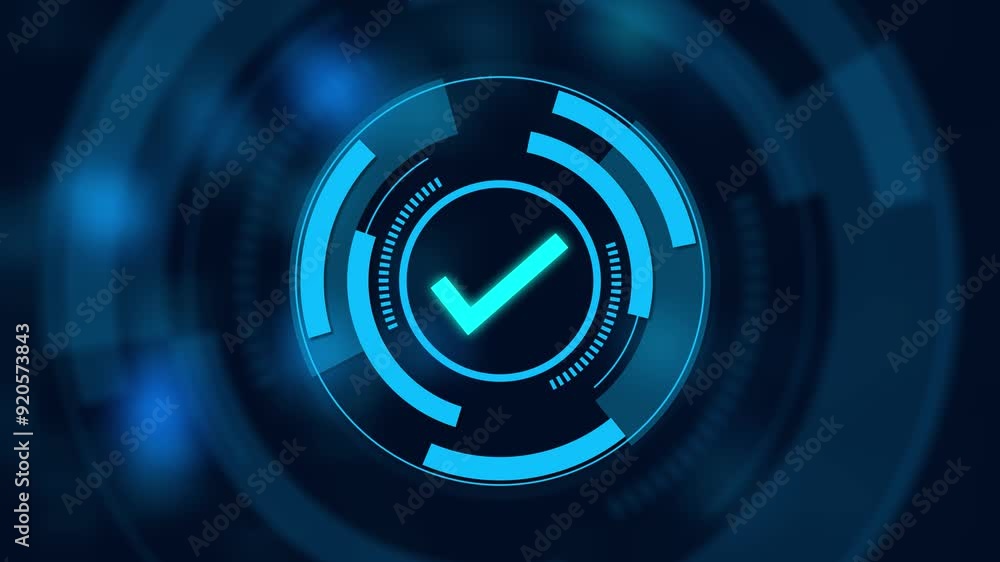 Animated check mark, done successfully, approved sign, tick icon ...