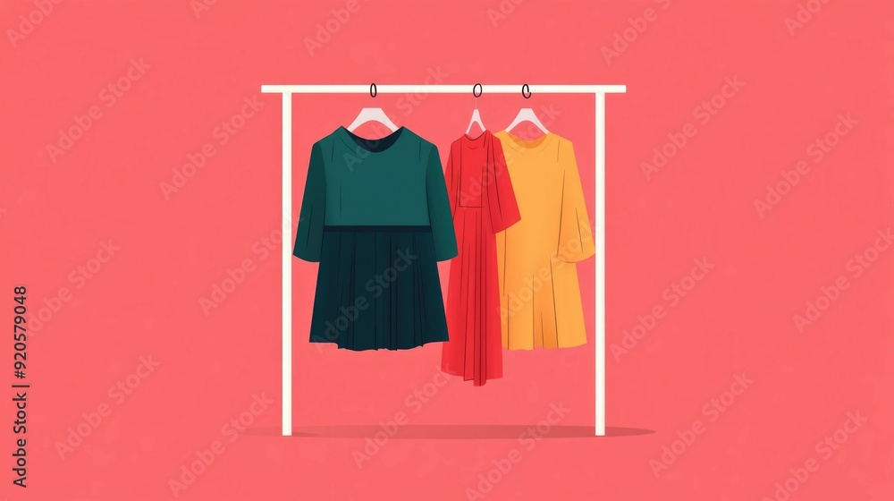 Sleek and modern flat design of an online fashion retail store ...