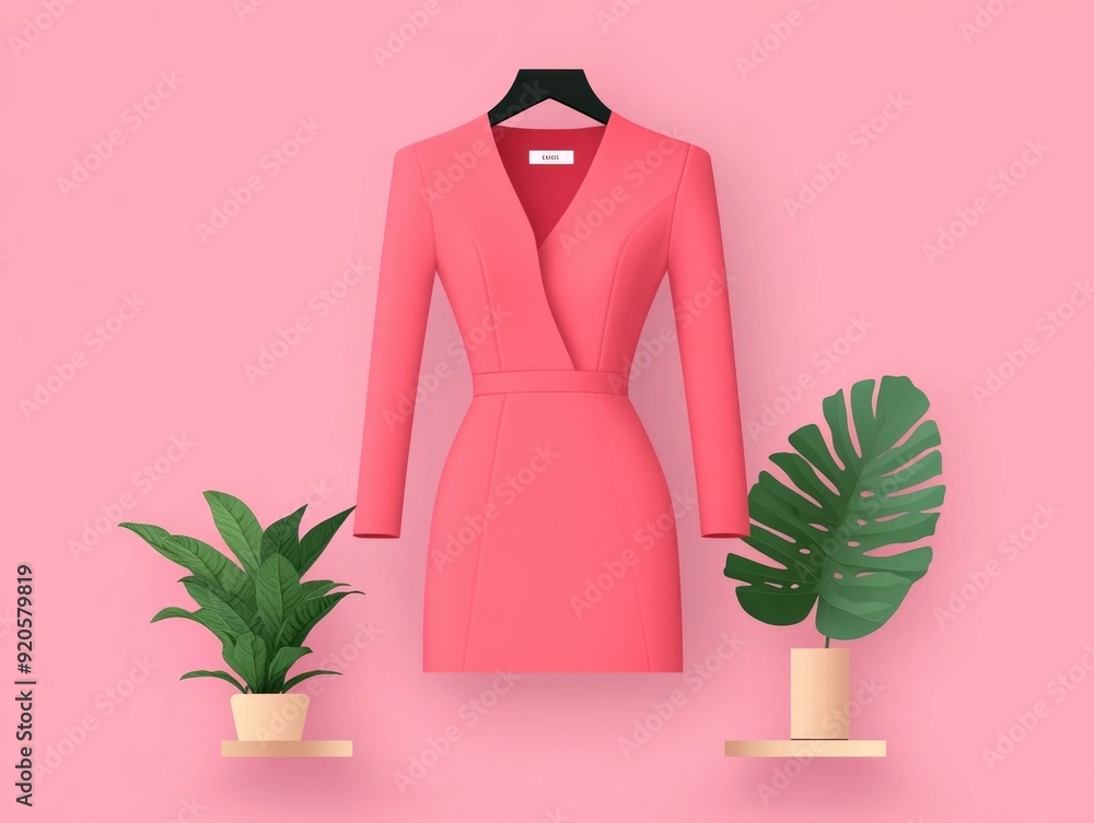 Stylish Flat Design of a Modern Fashion Retail Digital Lookbook Display ...