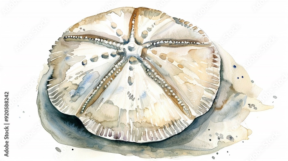 Sand dollar clipart washed up on the beach,Clipart, watercolor ...